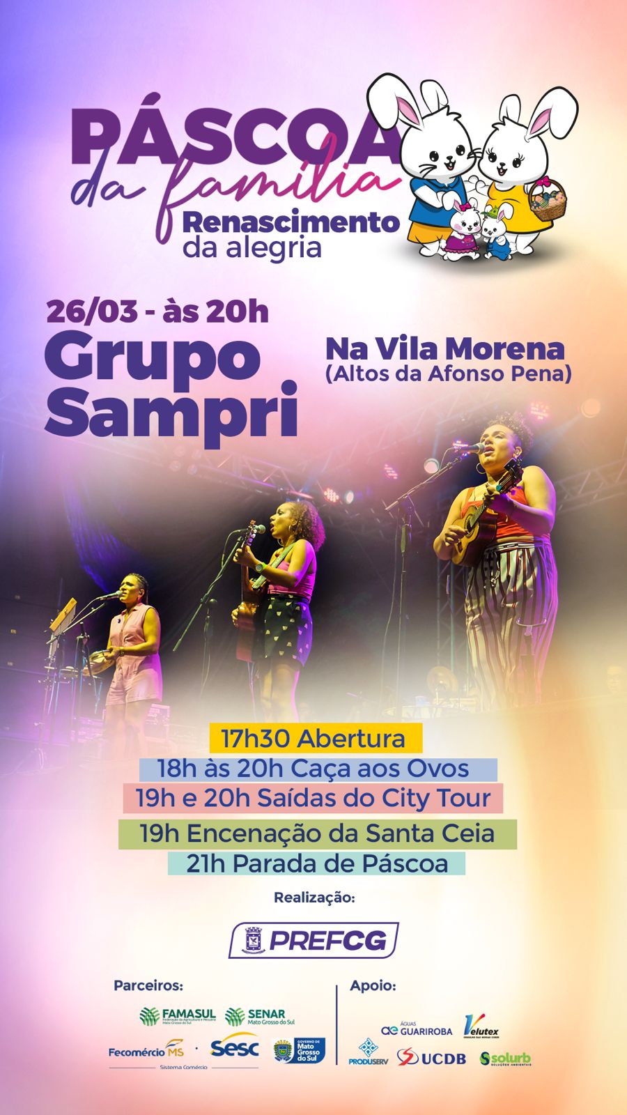Programação da Páscoa da Família tem show com Grupo Sampri e ...